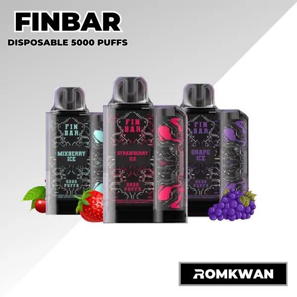 Fin Bar 5000 Puff พอตใช้แล้วทิ้ง ทรงใส สูบได้ทั้งวัน แบรนด์น้องใหม่